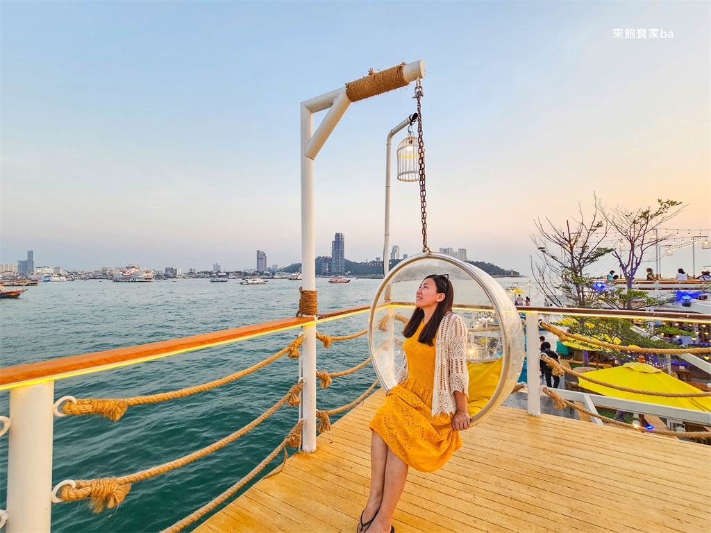 泰國芭達雅【Tappia Floating Cafe】海上漂浮咖啡廳~墨水漂流賞夕陽釣魷魚 @來飽寶家ba