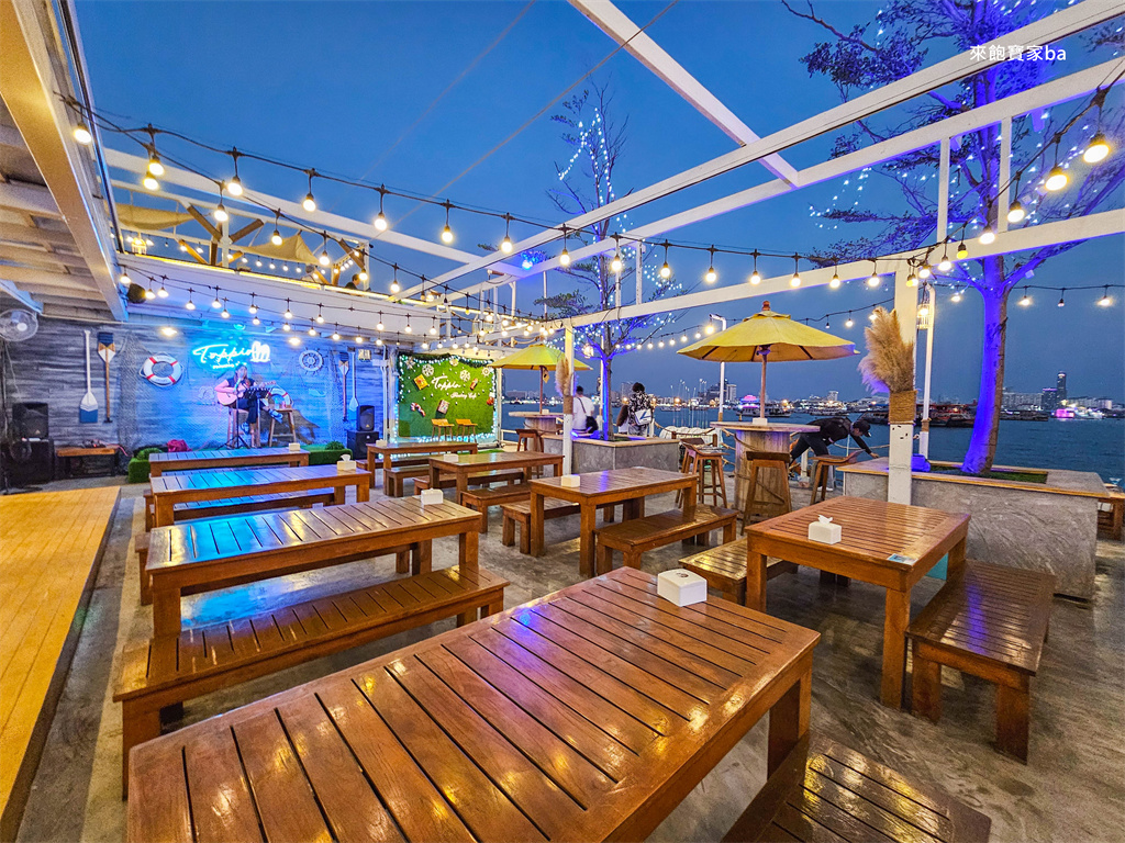 泰國芭達雅【Tappia Floating Cafe】海上漂浮咖啡廳~墨水漂流賞夕陽釣魷魚 @來飽寶家ba