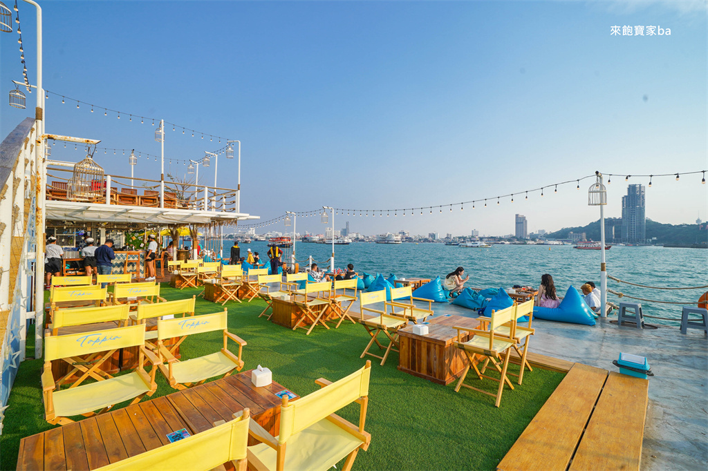 泰國芭達雅【Tappia Floating Cafe】海上漂浮咖啡廳~墨水漂流賞夕陽釣魷魚 @來飽寶家ba